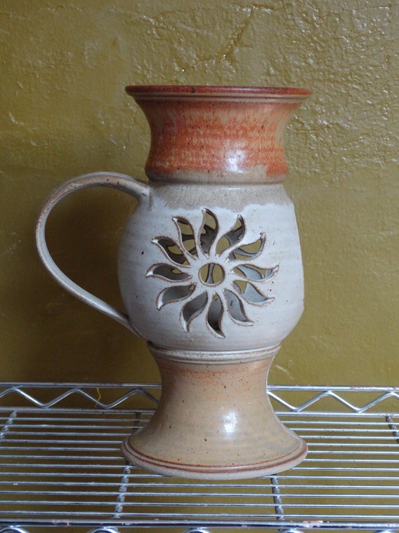 Vintage Kathy Veverka Ceramic Pottery Candle Lantern Pitcher - Etsy