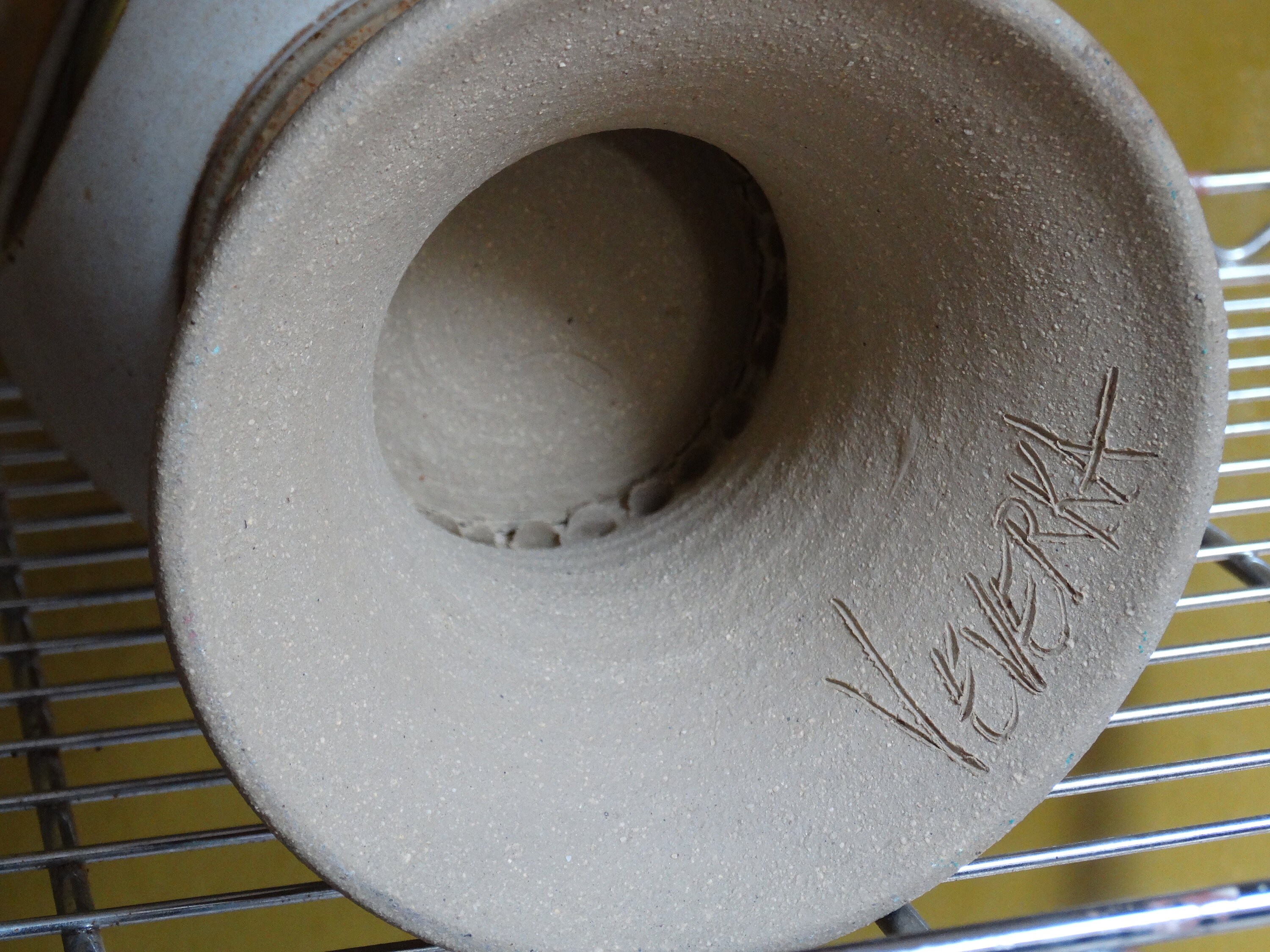 Vintage Kathy Veverka Ceramic Pottery Candle Lantern Pitcher Brown Cut ...