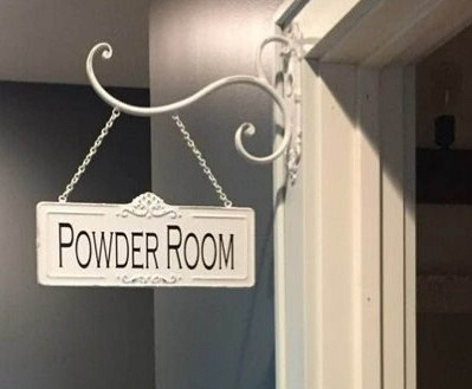 2-sided 4.5 X 11 Rectangular Metal Room Sign and Bracket With Custom ...