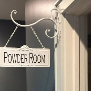 2-sided 4.5" X 11" Rectangular Metal Room Sign and Bracket With Custom ...