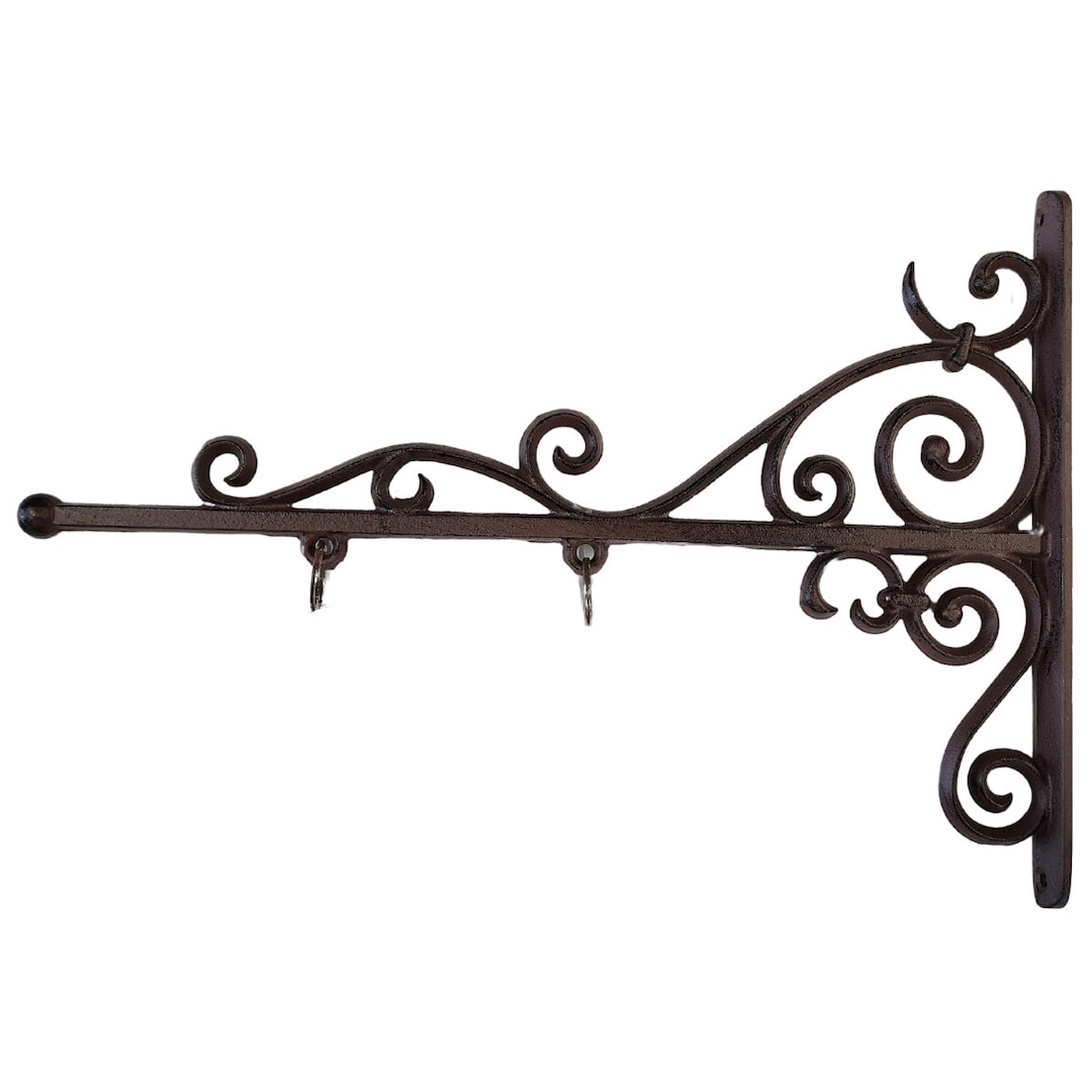 17 Inch Sign Hanging Bracket-cast Iron Scroll Design for Indoor or ...