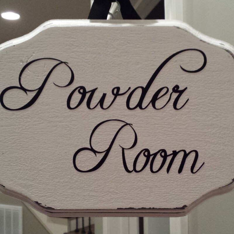Powder Room Sign - Etsy
