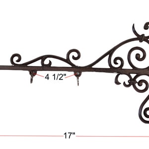 17 Inch Sign Hanging Bracket-cast Iron Scroll Design for Indoor or ...