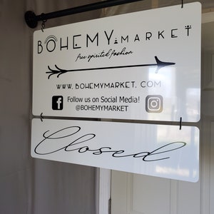 Custom 2-sided Indoor/outdoor Metal Piggyback Sign - Etsy