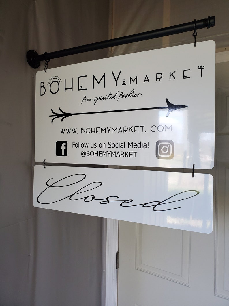Custom 2-sided Indoor/outdoor Metal Piggyback Sign - Etsy