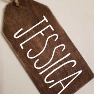 Personalized 3x6 Wood Tag/gift Tag/birthday Tag/wine Tag/pantry ...