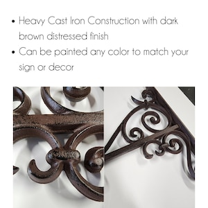 17 Inch Sign Hanging Bracket-cast Iron Scroll Design for Indoor or ...