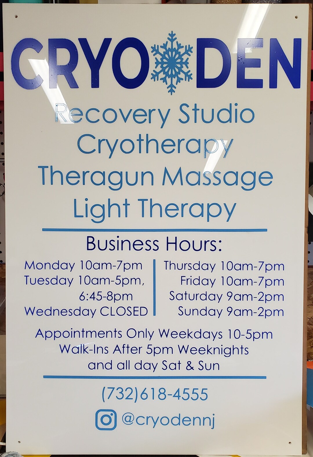 Custom 1-sided, 24 Inch X 36 Inch Opaque White Acrylic Sign for Home ...