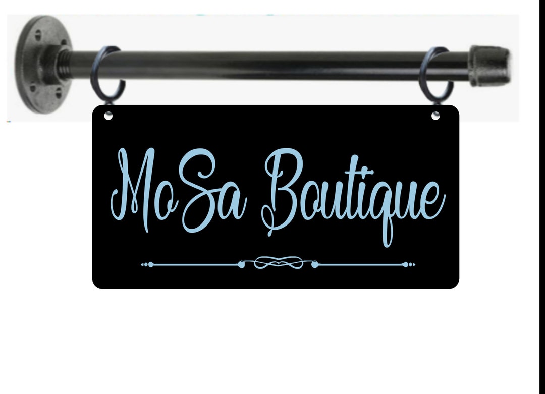 Custom Hanging Sign-black Indoor/outdoor Metal Sign With Hanging Rod ...