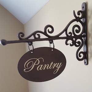 4x8 OVAL Metal Plaque/bracket With Custom Lettering - Powder Room ...