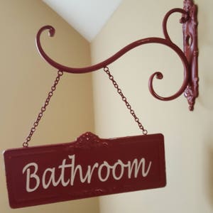 2-sided 4.5 X 11 Rectangular Metal Room Sign and Bracket With Custom ...