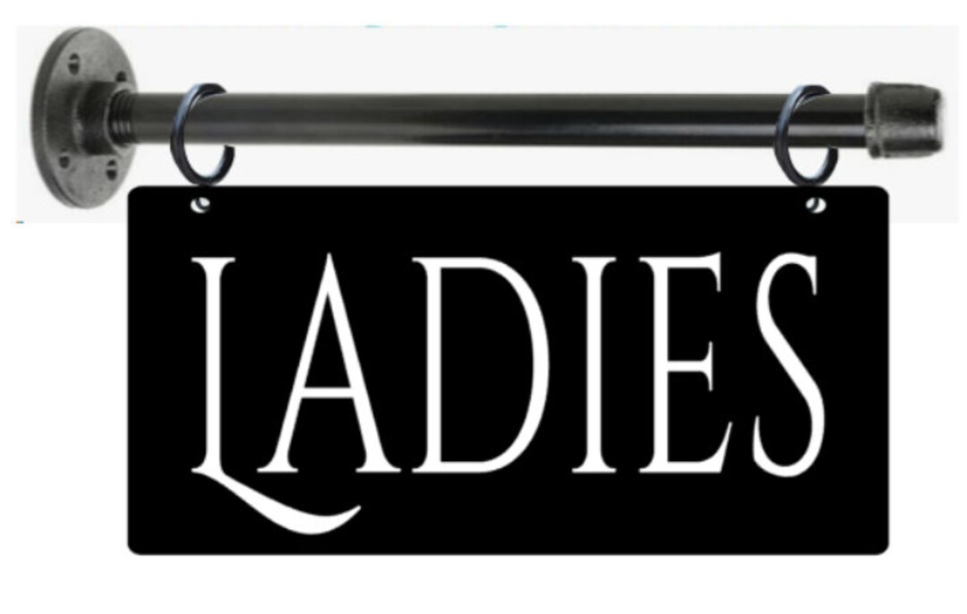 Custom 2-sided Indoor/outdoor Metal Sign W/12" Pipe Bracket - Perfect ...