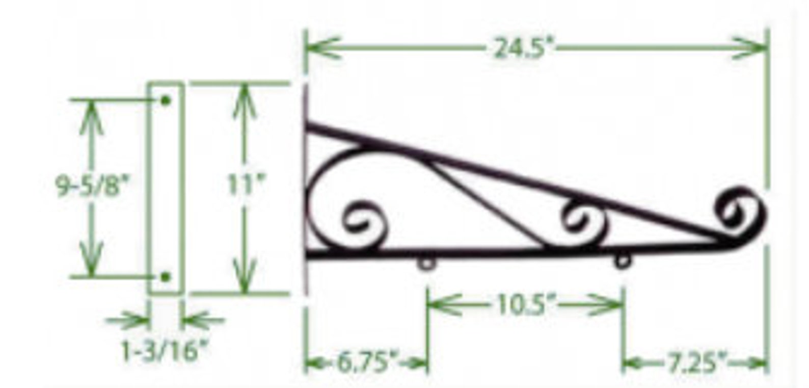 24 Scroll Blade Sign Bracket NO SIGN - Etsy