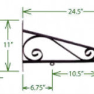 24" Scroll Blade Sign Bracket - NO SIGN - Etsy
