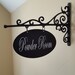 8x12 OVAL Metal Plaque/bracket With Custom Lettering Powder Room ...