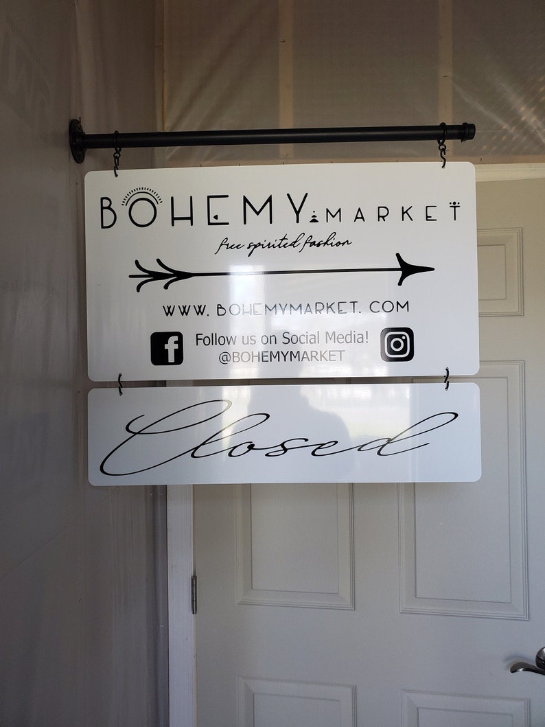 Custom 2-sided Indoor/outdoor Metal Piggyback Sign - Etsy