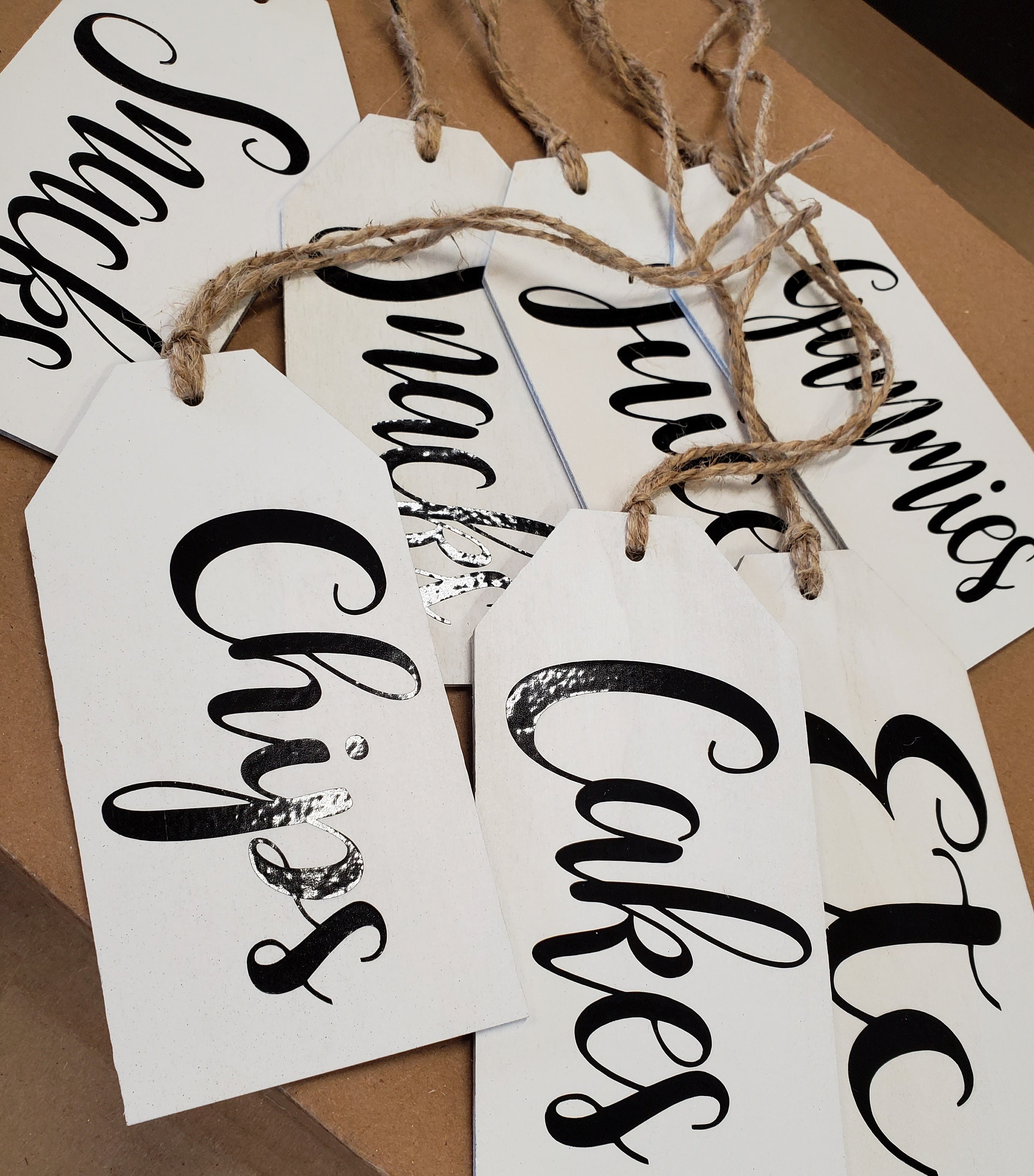 Personalized 3x6 Wood Tag/Gift Tag/Birthday Tag/Wine | Etsy