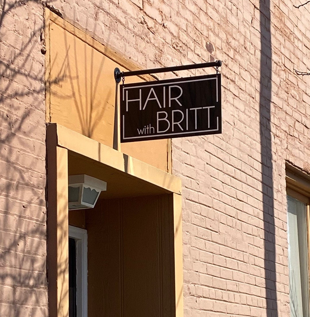 Custom Hanging Sign- 18" Wide- Metal -personalized Business Sign, Decor ...