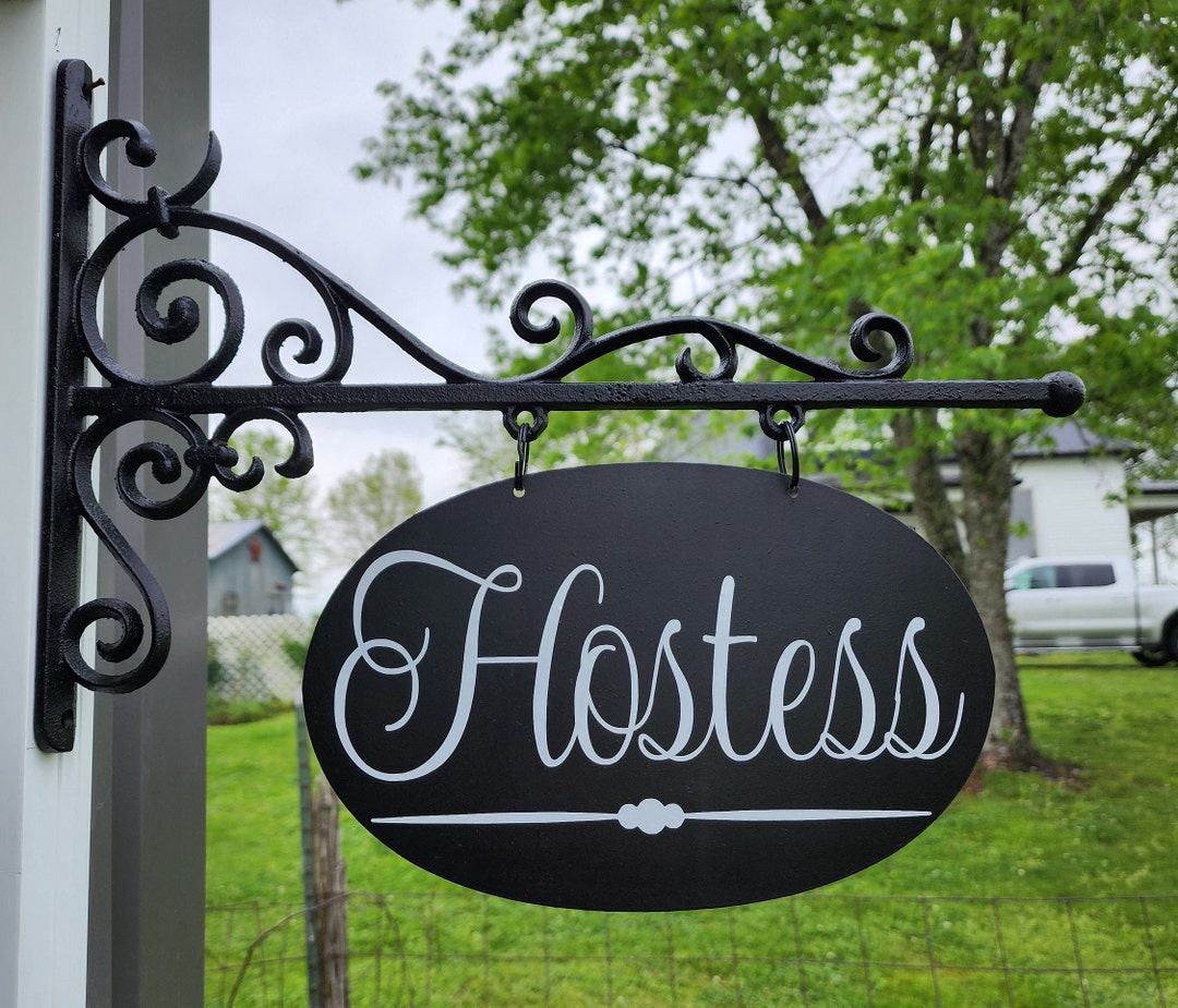 8x12 OVAL Metal Plaque/bracket With Custom Lettering - Powder Room ...