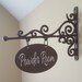 8x12 OVAL Metal Plaque/bracket With Custom Lettering Powder Room ...