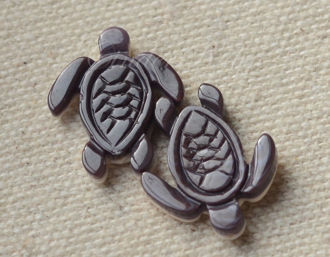 Purple Shell Turtle Beads, 16*20 Mm Wampum Quahog Tortoise Pendants ...
