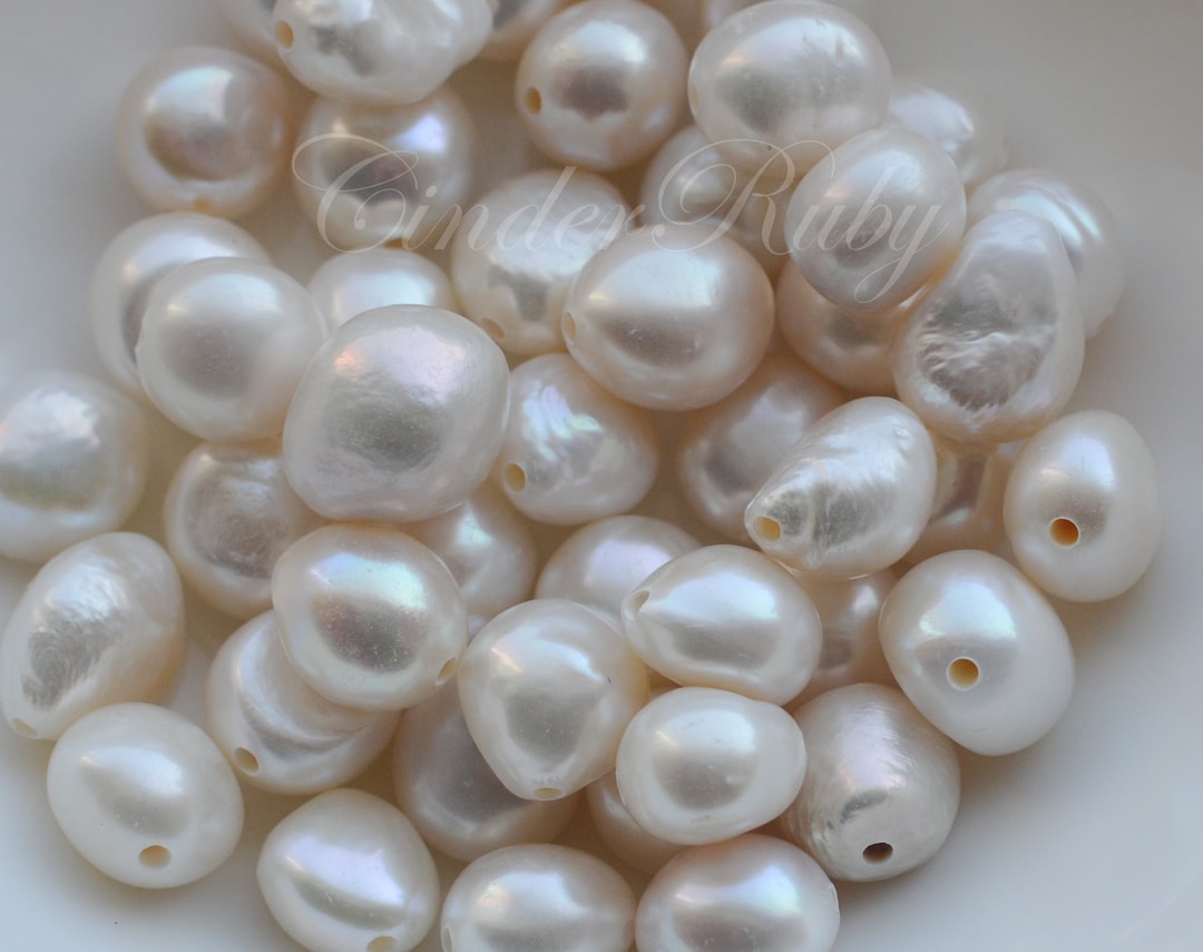 Extra Large White Nugget Freshwater Pearls, Large Hole White Baroque ...