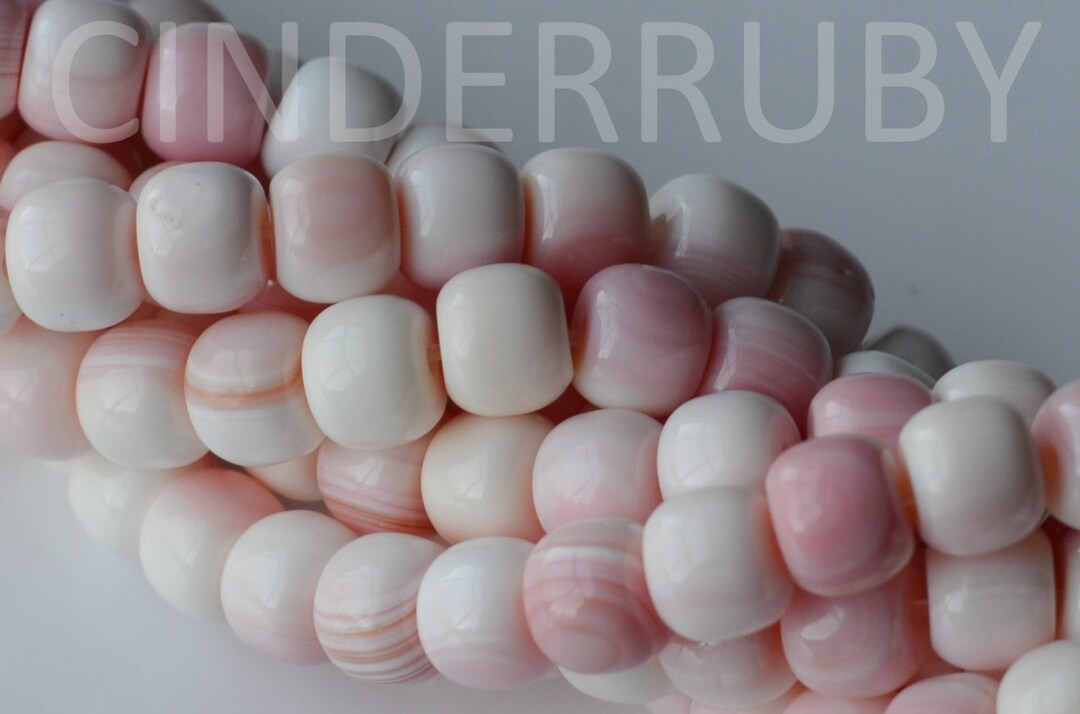 Queen Conch Crow Roller Beads, 5x6/6x7 Mm Natural Pink Conch Shell Pony ...