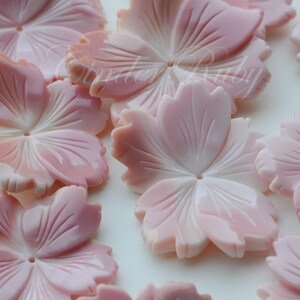 30-45 Mm Large Pink Shell Flowers,pink Conch 5 Petal Freedom Flowers ...