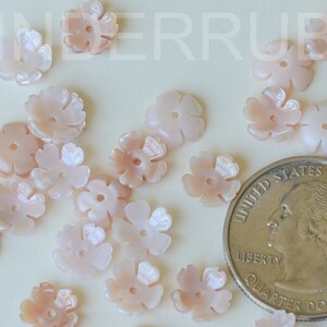 Exquisite Natural Pink Shell Flower Beads,engraved MOP Beads,scallop ...