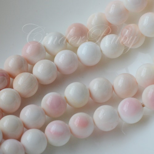 10 Mm Pink Conch Shell Beadsqueen Conch Shell Round | Etsy