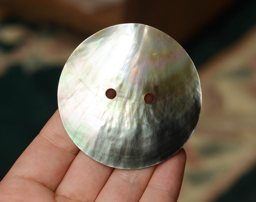 60 Mm Black Shell Disc, Black MOP Buttons, Black Shell Braid Ties, 10 ...