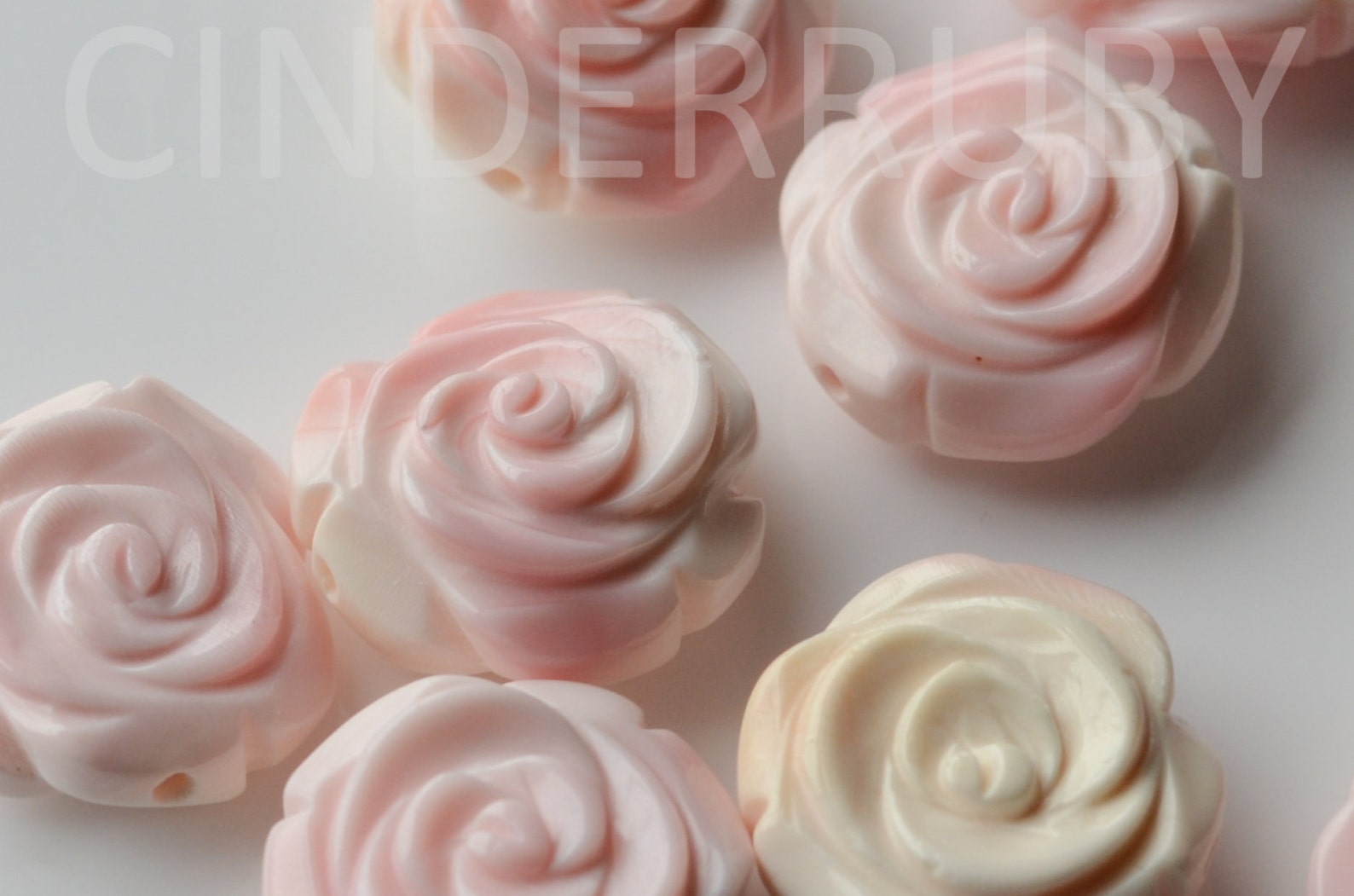 Pink Queen Conch Shell Roses,pink Mother of Pearl Shell Beads,pink MOP ...