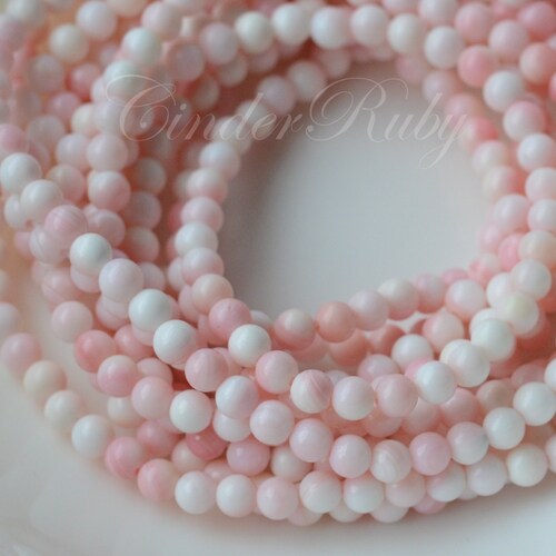 Pink Mother of Pearl Shell Beadspink MOP Forget Me Not - Etsy