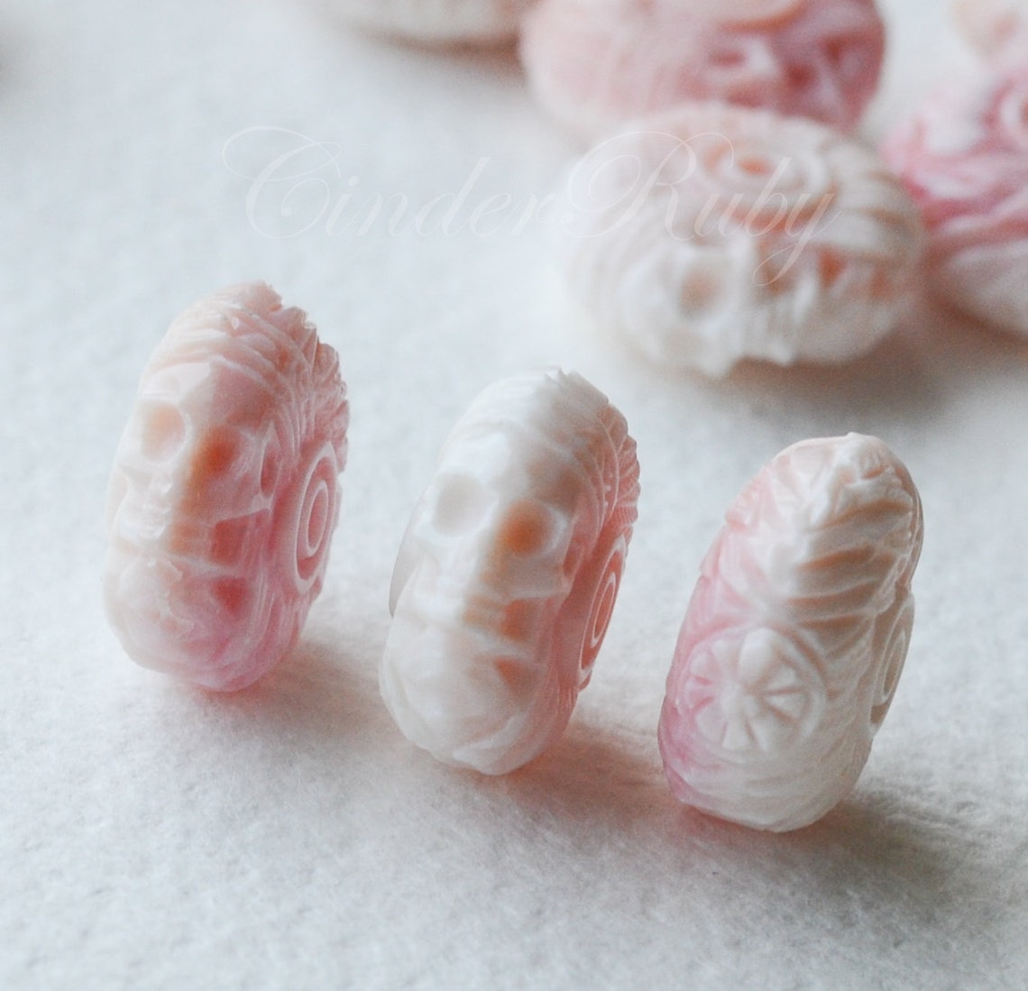 18 Mm Conch Feathered Indian Skull Charm,amerindian Pendant, Native ...