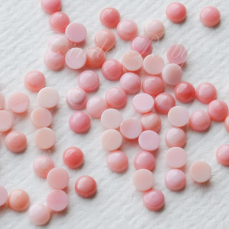 Pink Conch Pearl Cabs - Etsy