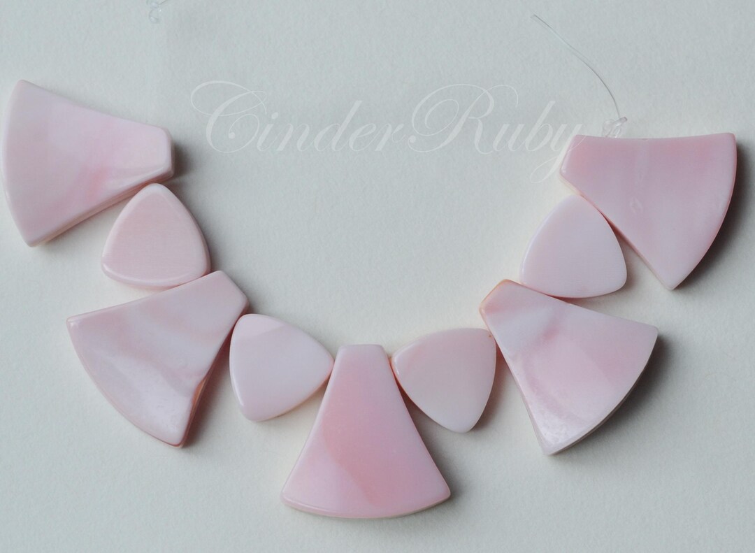Pink Conch Trapezoid and Triangle Beads for Statement Necklace - Etsy