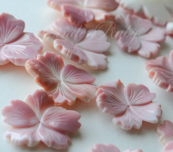 30-45 Mm Large Pink Shell Flowerspink Conch 5 Petal Freedom - Etsy