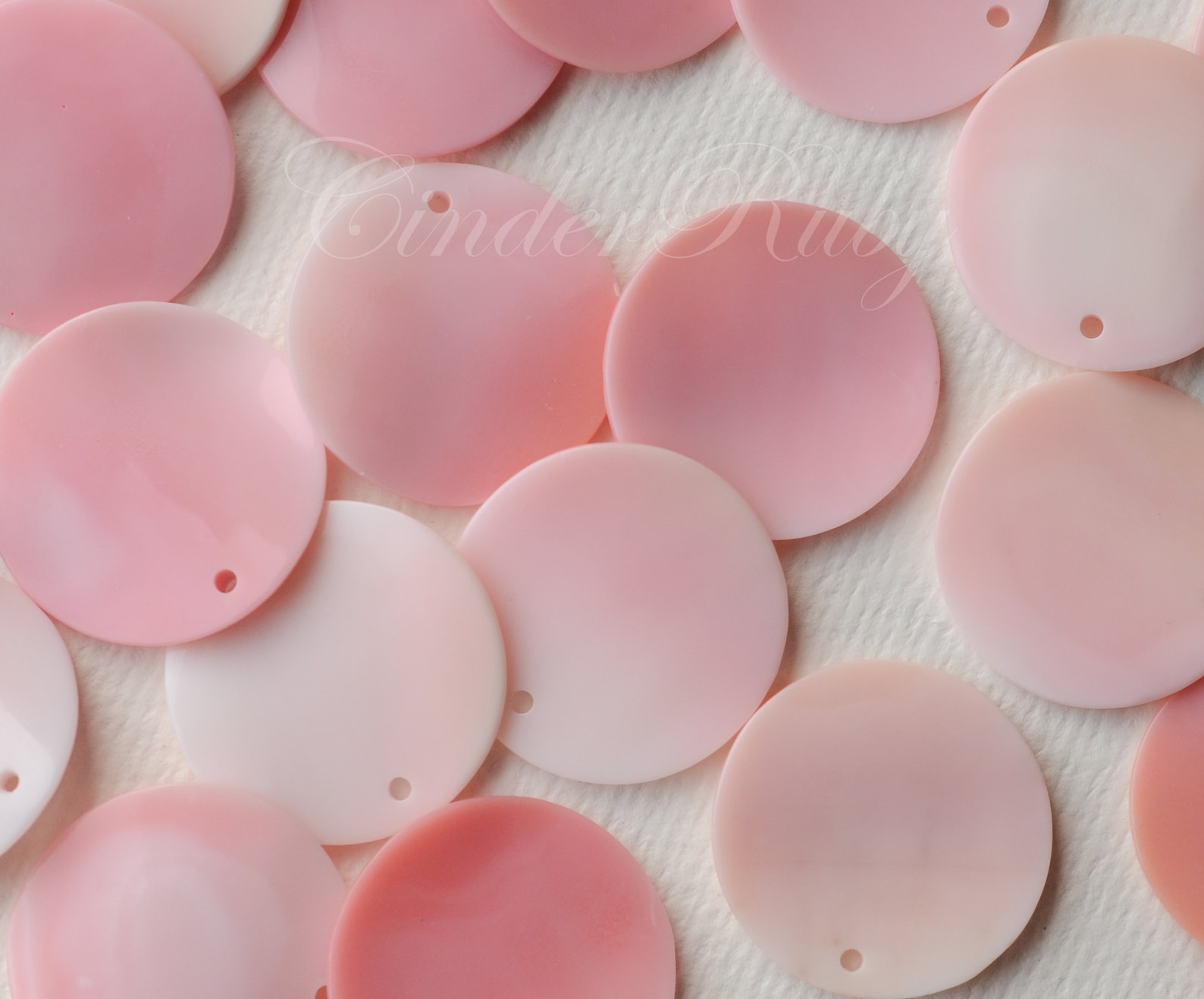 30 Mm Conch Shell Disc, Pink MOP Circle Pendant, Pink Mother of Pearl ...