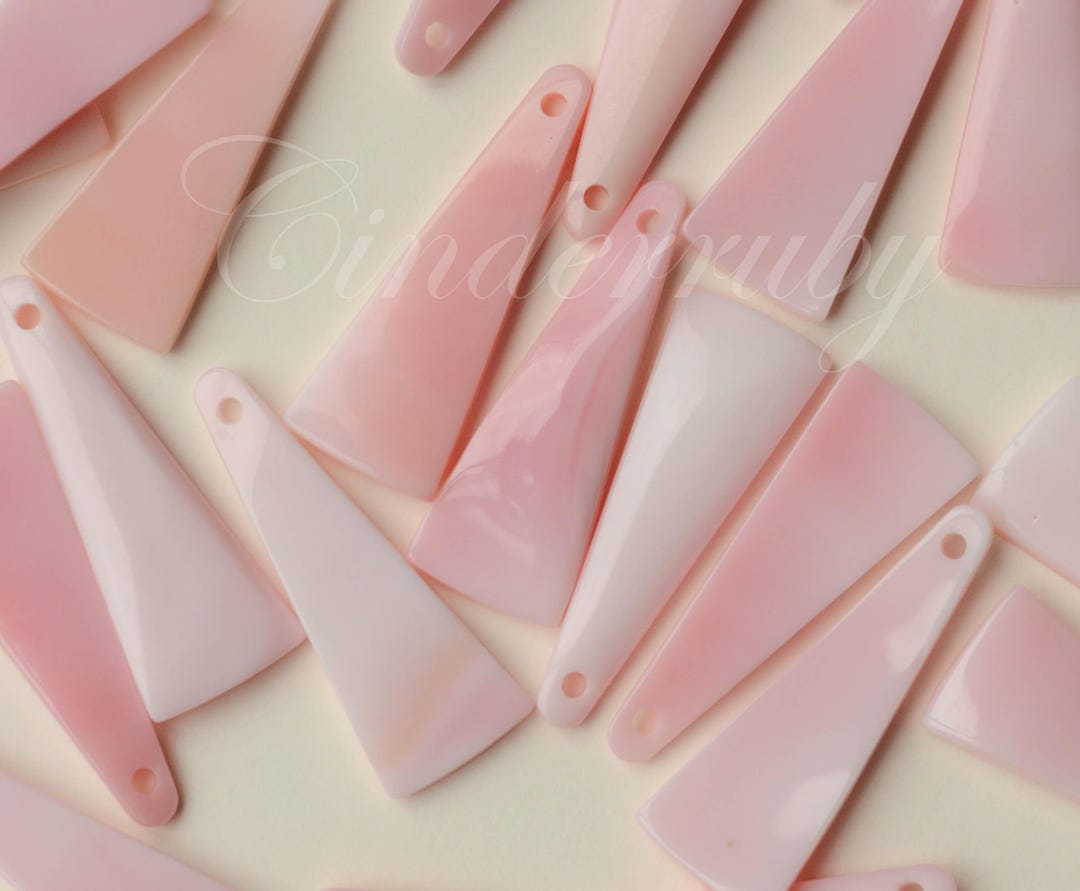 Pink Conch Trapezoid Drops for Dangle Earrings - Etsy