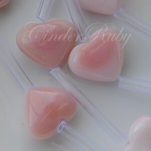 Natural Pink Conch Shell Beads,heart Puffs,small Heart Beads,blush Pink ...