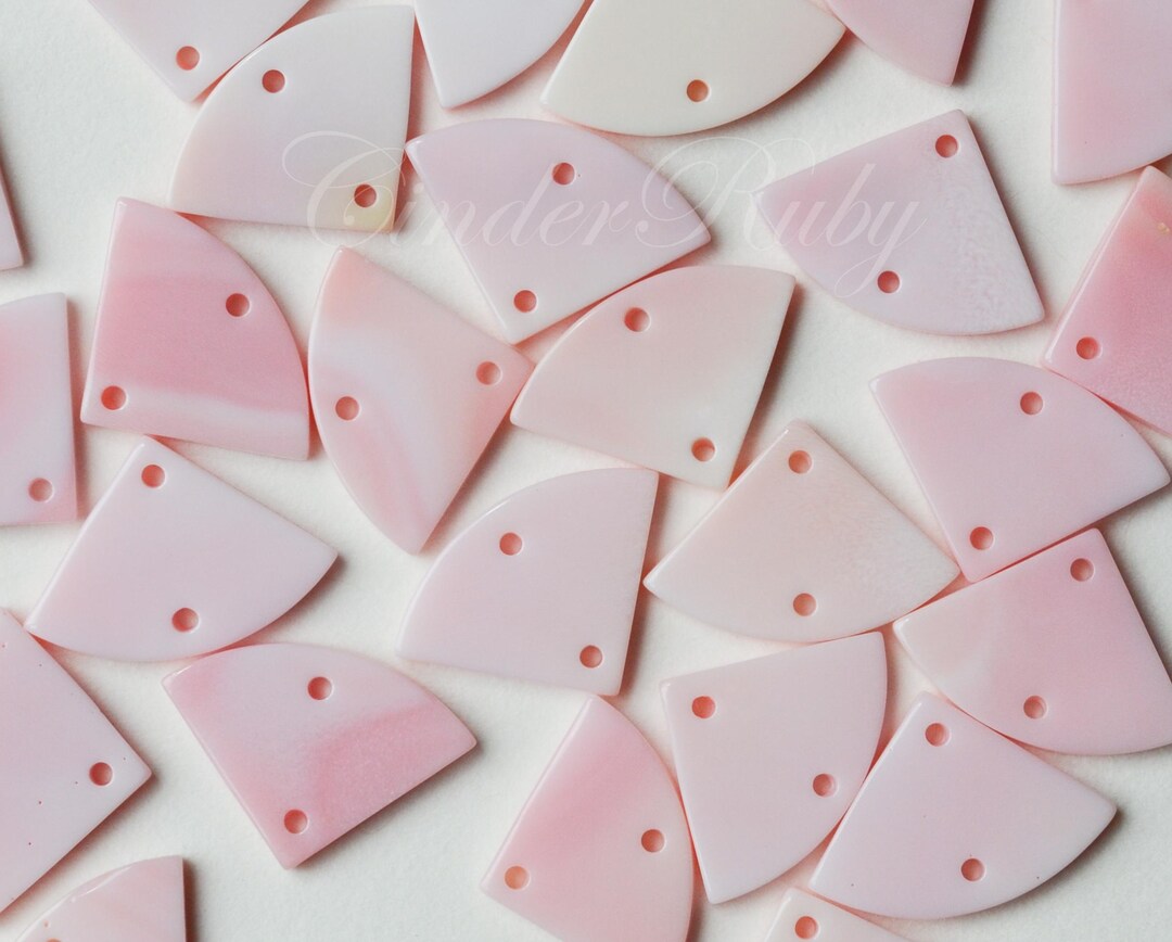 15 Mm Pink Conch Fan-shaped Wedge Beads - Etsy