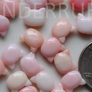 Natural Pink Conch Shell Cat Head Charms/connectors,delicate Hand ...