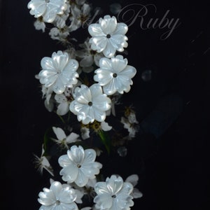 12 Mm Six Petal White MOP Flower Beads - Etsy