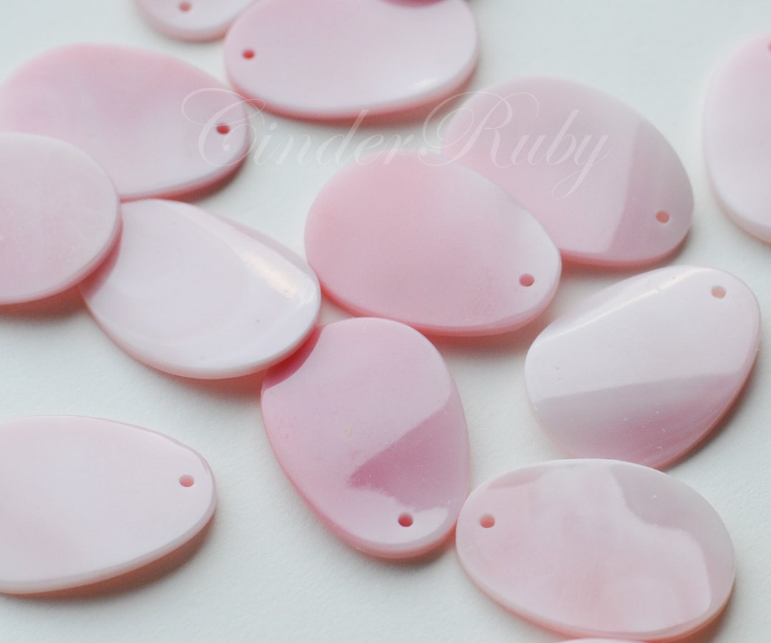 Small Conch Shell Petals, Top Drilled Pink Conch Shell Chips, Pearl ...