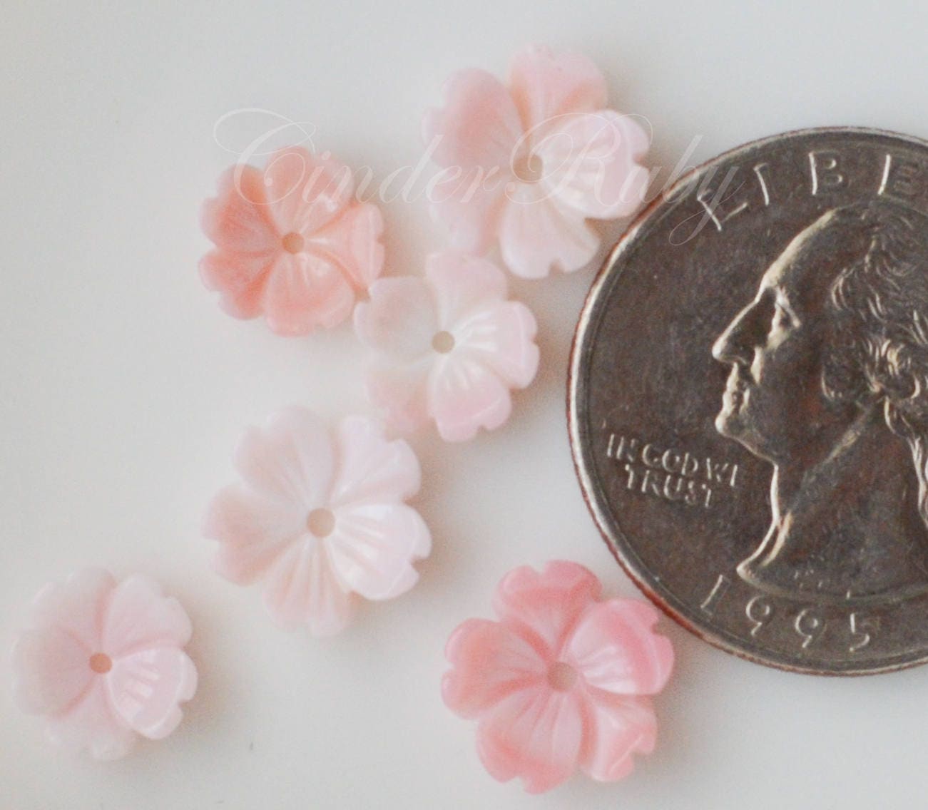 Carved Pink Conch Flower Beadsexquisite Cherry Blossomconch - Etsy