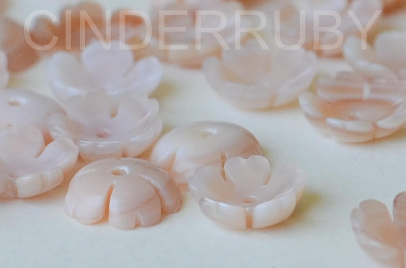 Exquisite Natural Pink Shell Flower Beadsengraved MOP - Etsy