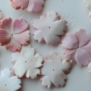 30-45 Mm Large Pink Shell Flowers,pink Conch 5 Petal Freedom Flowers ...