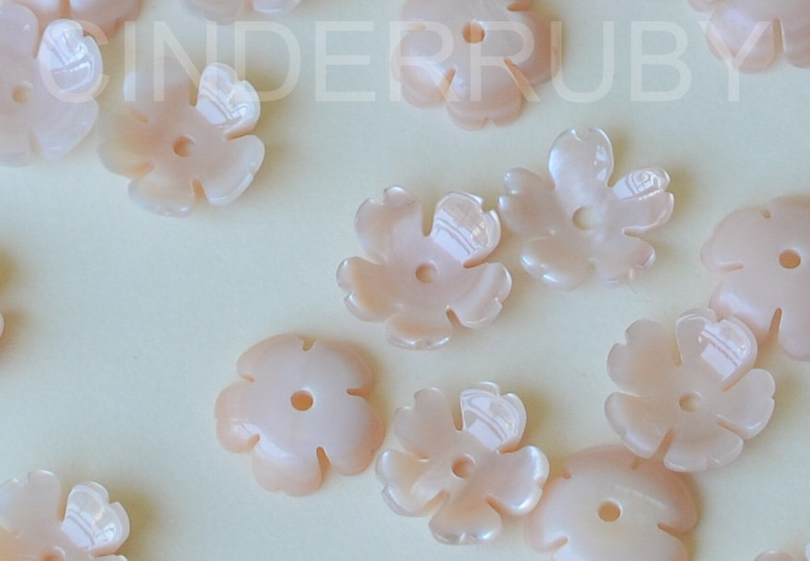 Exquisite Natural Pink Shell Flower Beadsengraved MOP - Etsy