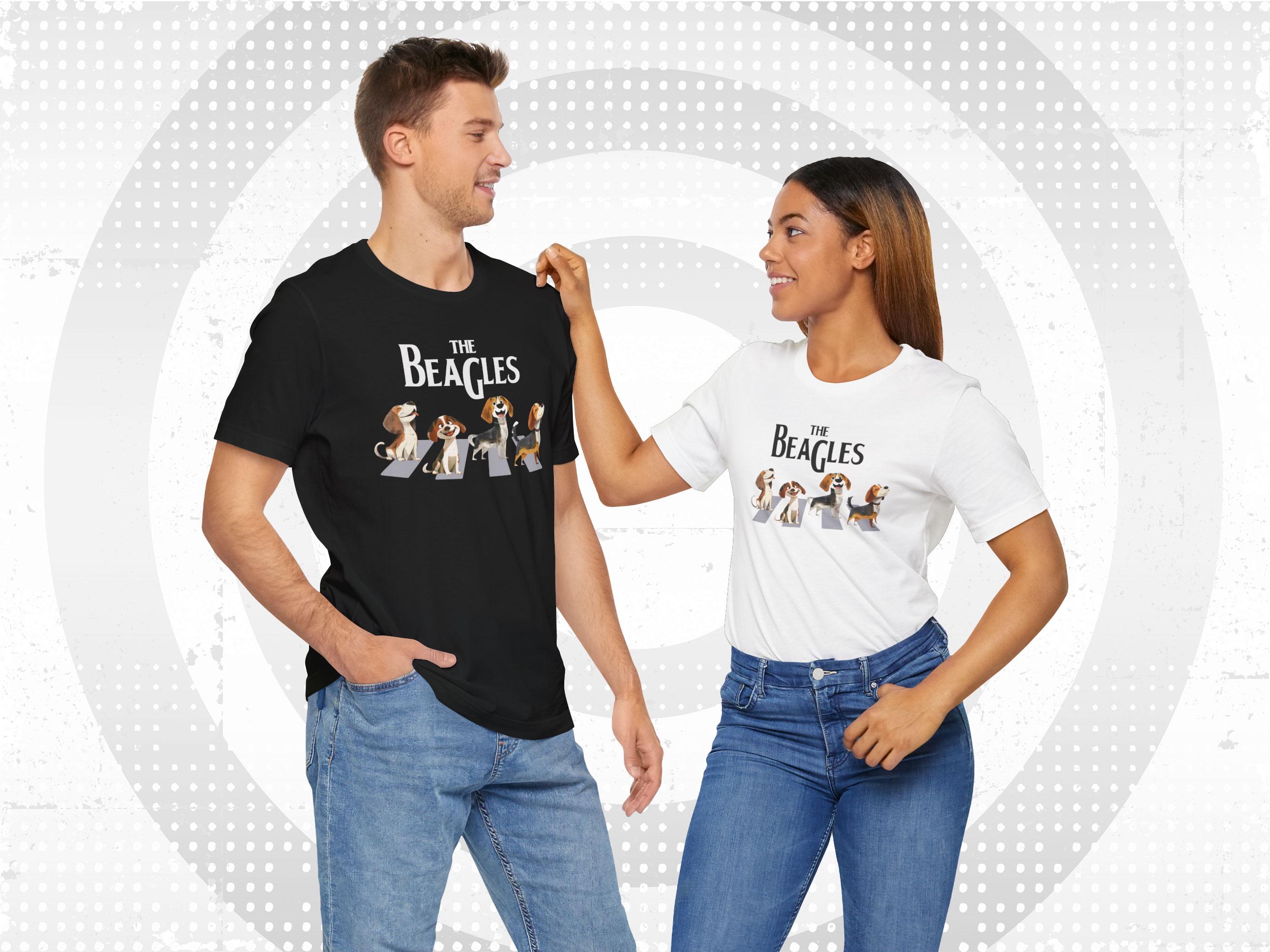 Beagle Road Crossing T-shirt Fun Dog Lover Gift Cute Beagle Graphic Tee ...