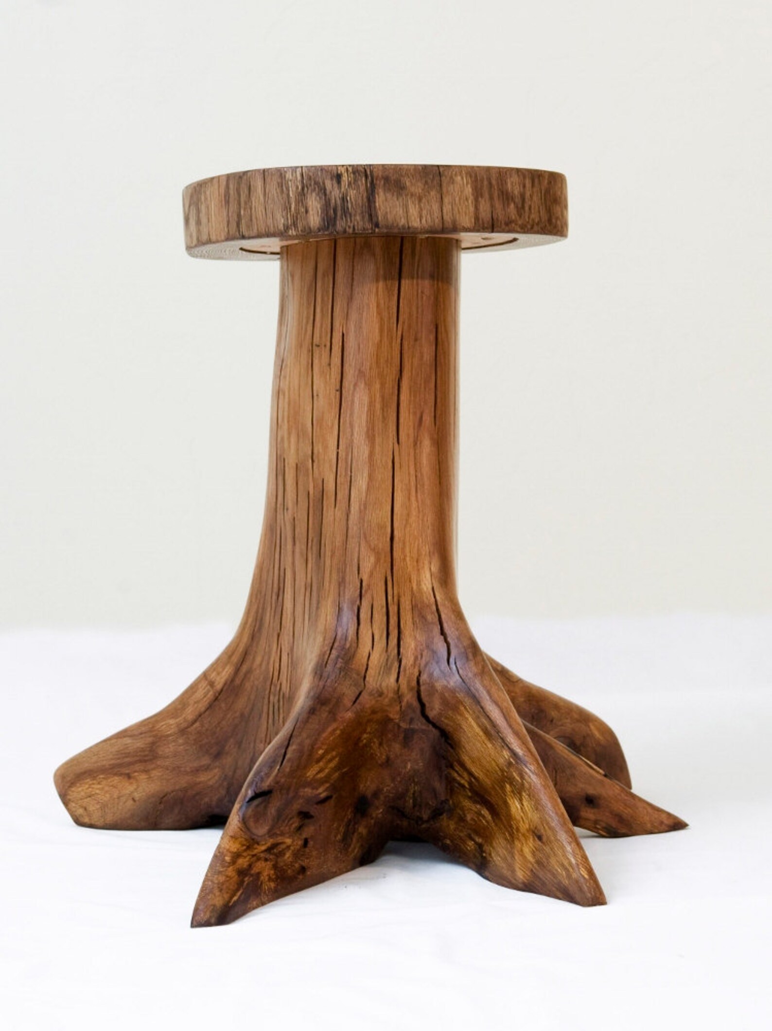 Red Oak Tree Stump End Table - Etsy